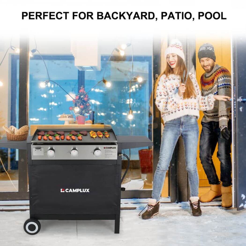 Camplux Outdoor Gas Griddle Grill Combo 3 Burner ,Camping and Tailgati ...