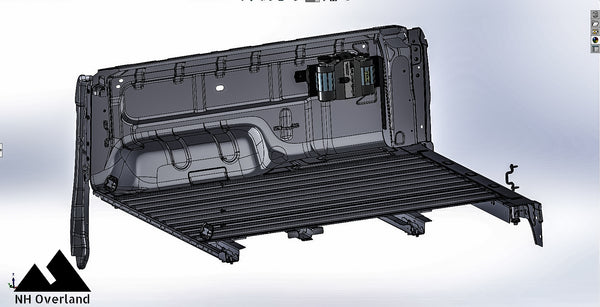 19+ Ford Ranger Bedside Compressor Mount – NH Overland